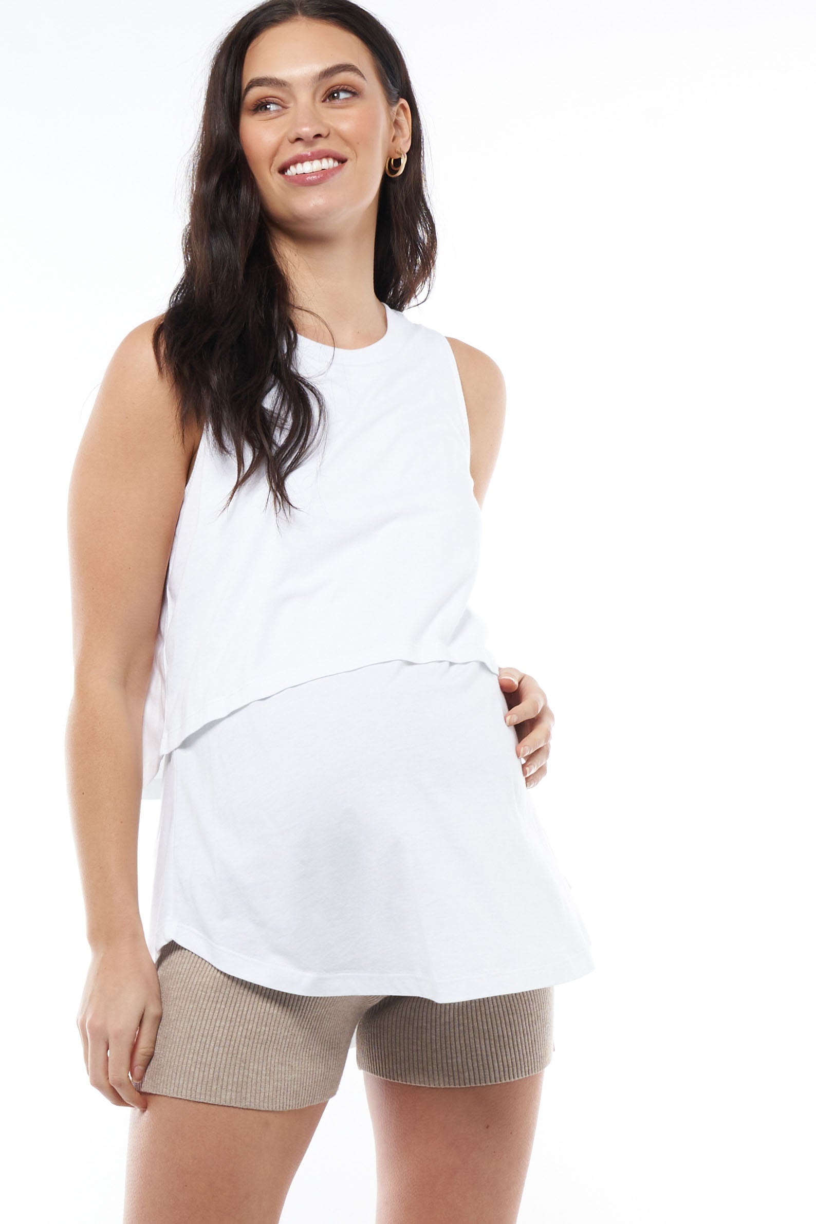 WHS26-TAN8-Me And You Nursing Tank - White – BAE The Label Australia