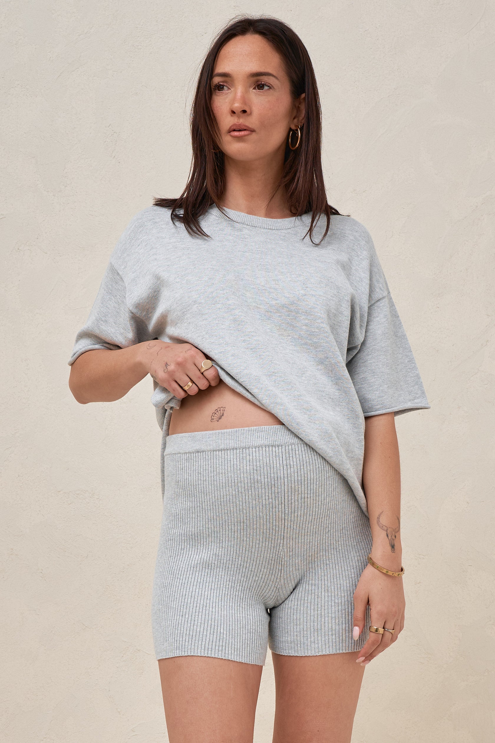 Grey Knit Maternity Short – BAE The Label Australia
