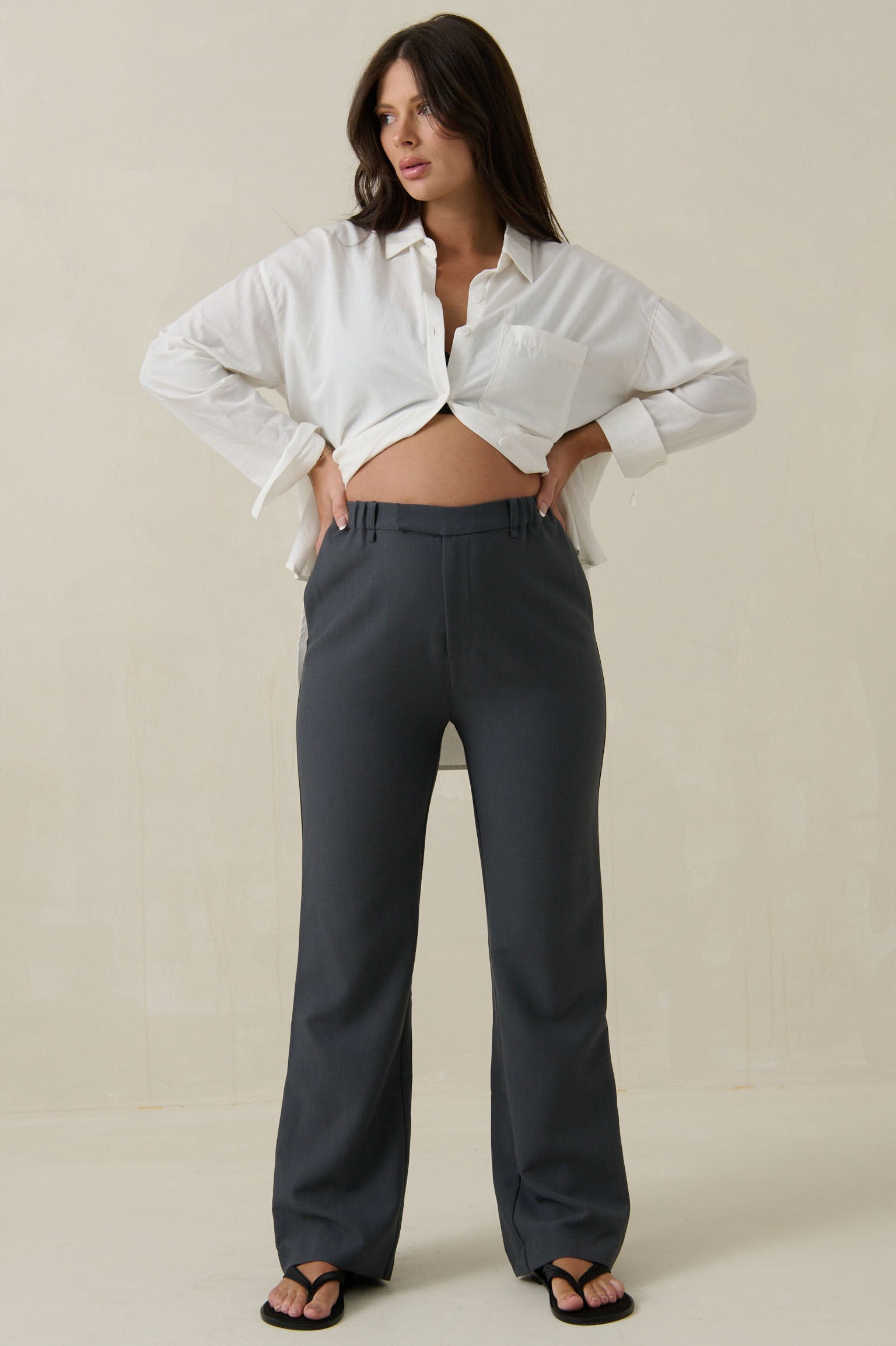 Maternity work pant - Grey – BAE The Label Australia