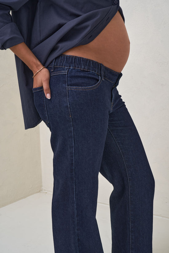 Wide Leg Under-bump Maternity Jean – BAE The Label Australia