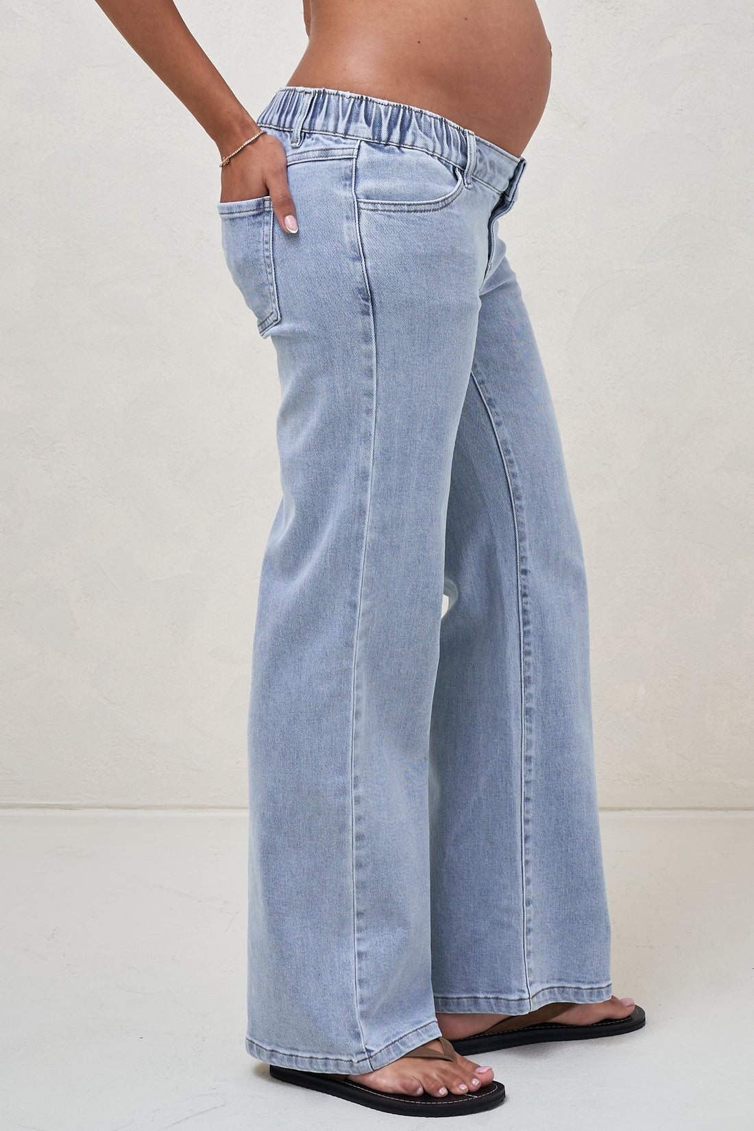 Maternity Underbump Wide Leg Jean – BAE The Label Australia