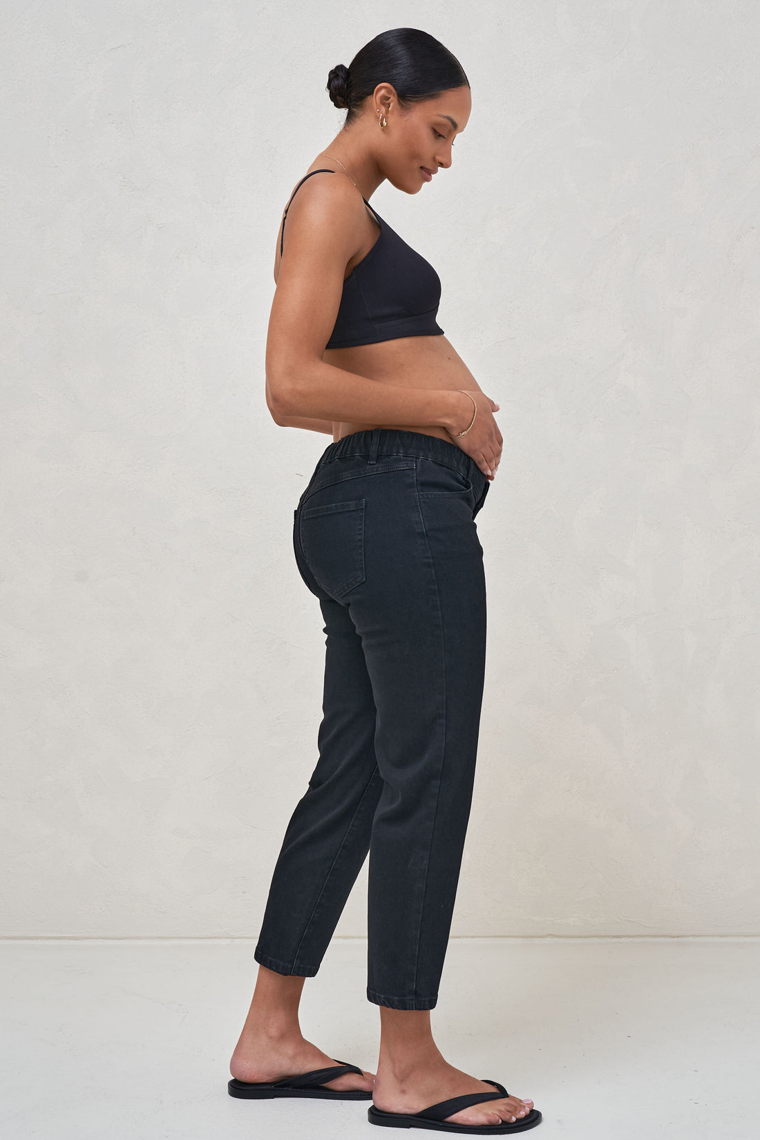 Maternity Underbump Mom Jean - Black – BAE The Label Australia