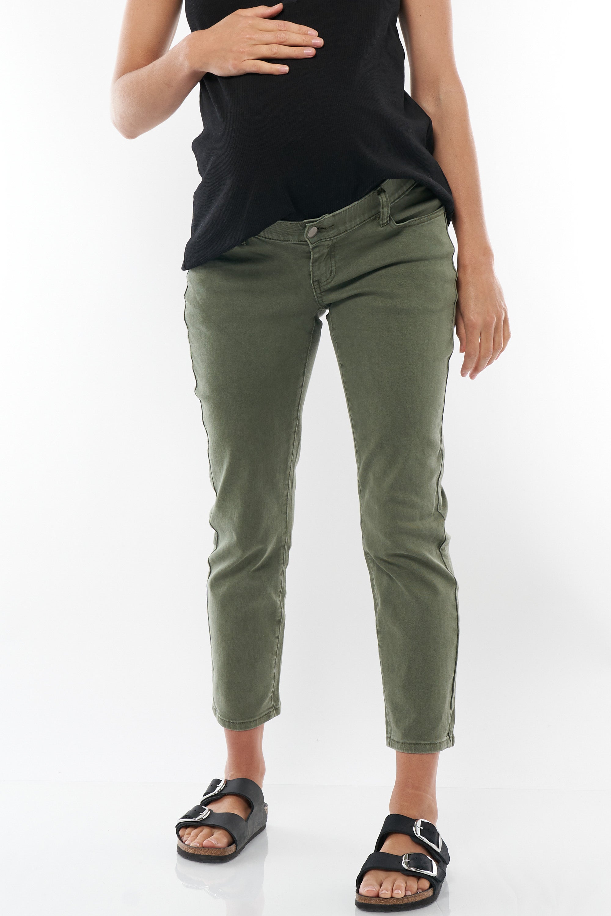WHS25-37-Run Free Tapered Jean-Washed Khaki* – BAE The Label Australia